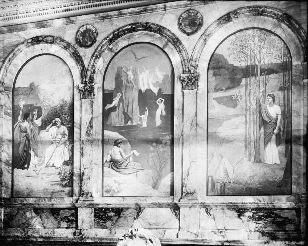 Print: Mural of Pastoral Poetry, Dramatic Poetry, Epic Poetry - Walmart.com