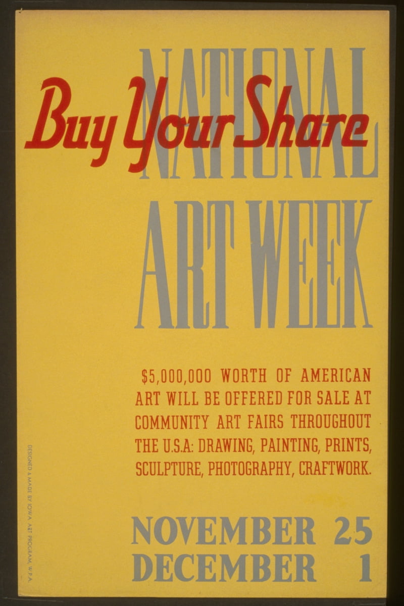 Print: National Art Week Buy Your Share /, circa 1936 - Walmart.com