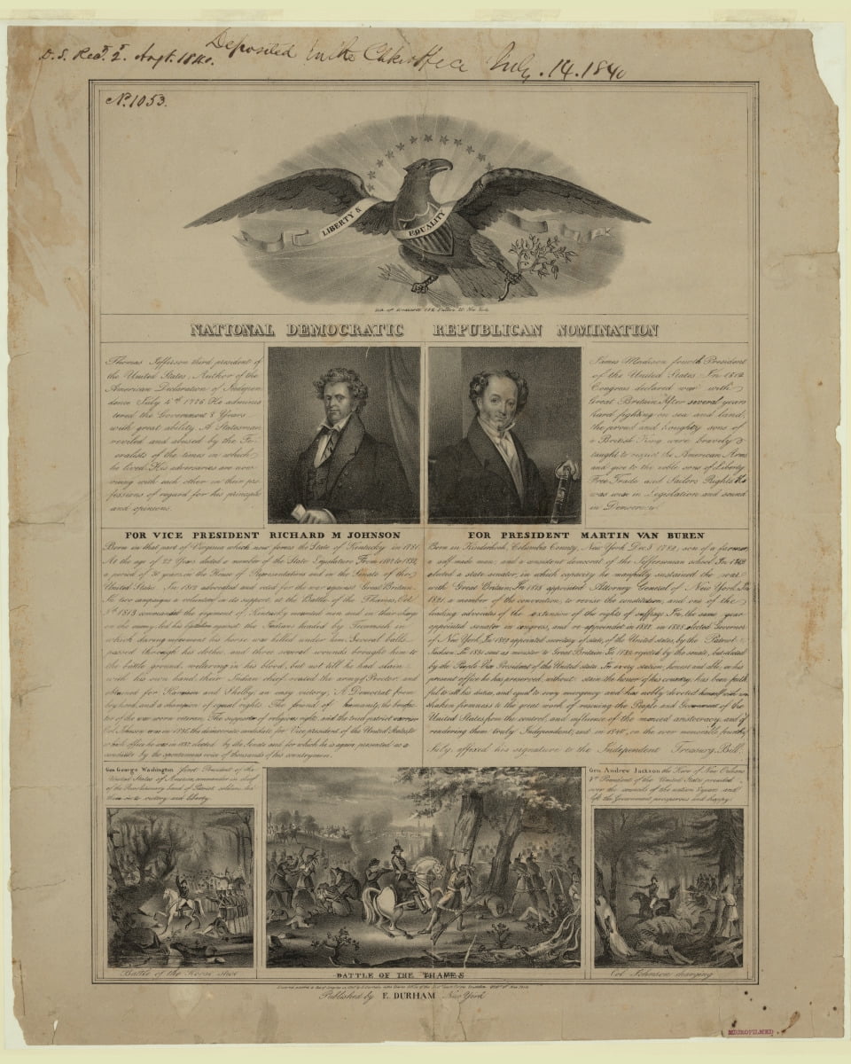 Print: National Democratic Republican Nomination, 1840 - Walmart.com