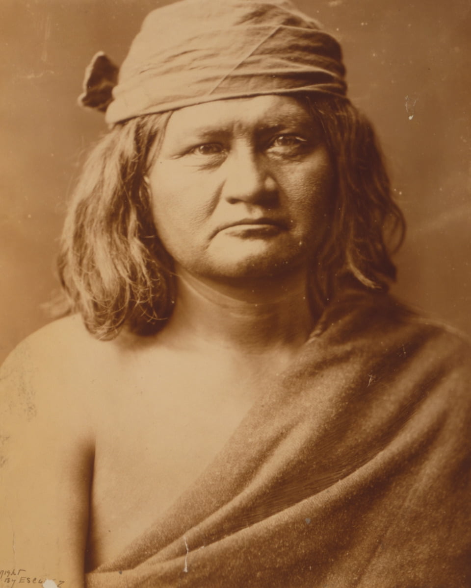 Print: Native Man, Head-And-Shoulders Portrait, Facing Front, 1903 ...