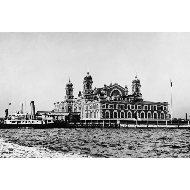 Print: New York, Ellis Island, circa 1918 - Walmart Business Supplies