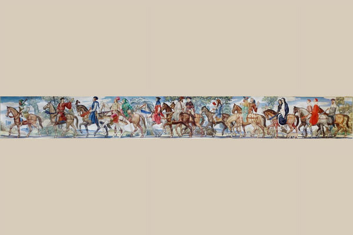 Print: North Reading Room, West Wall. Mural By Ezra Winter Illustrating ...