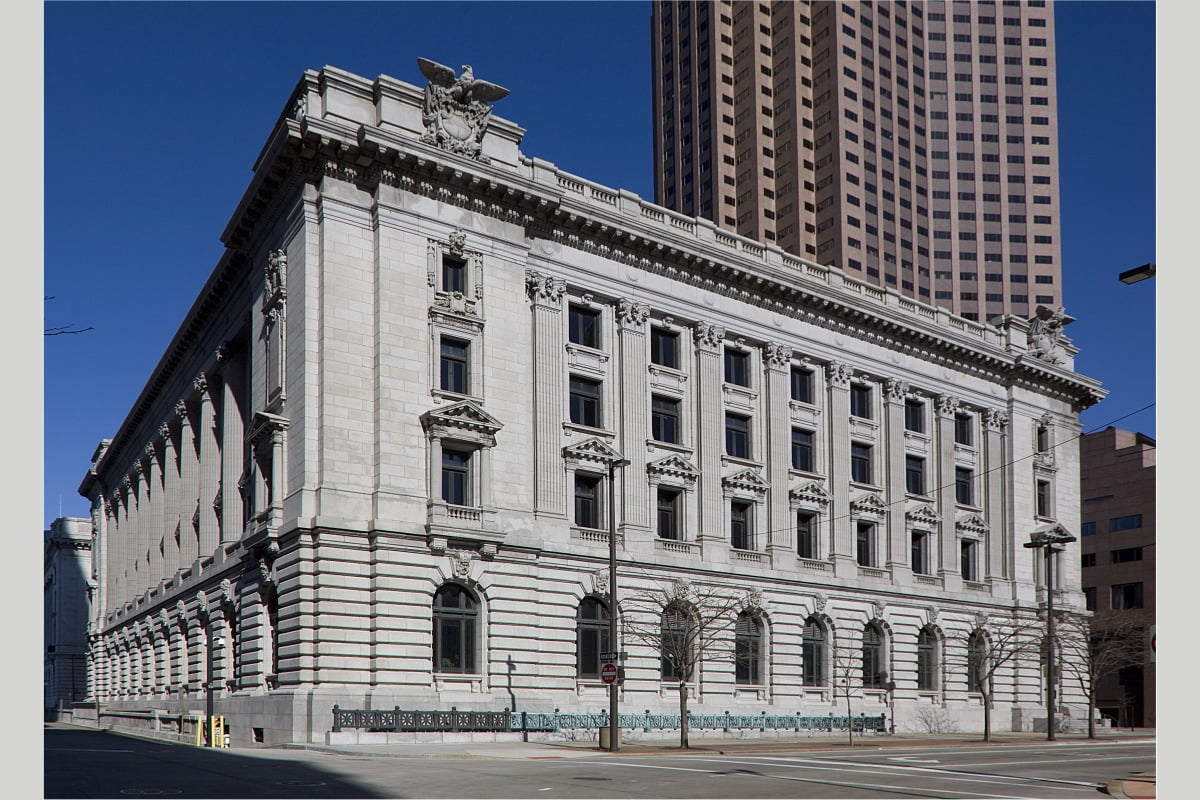 Print: Northwest Facade, Howard M. Metzenbaum U.S. Courthouse ...