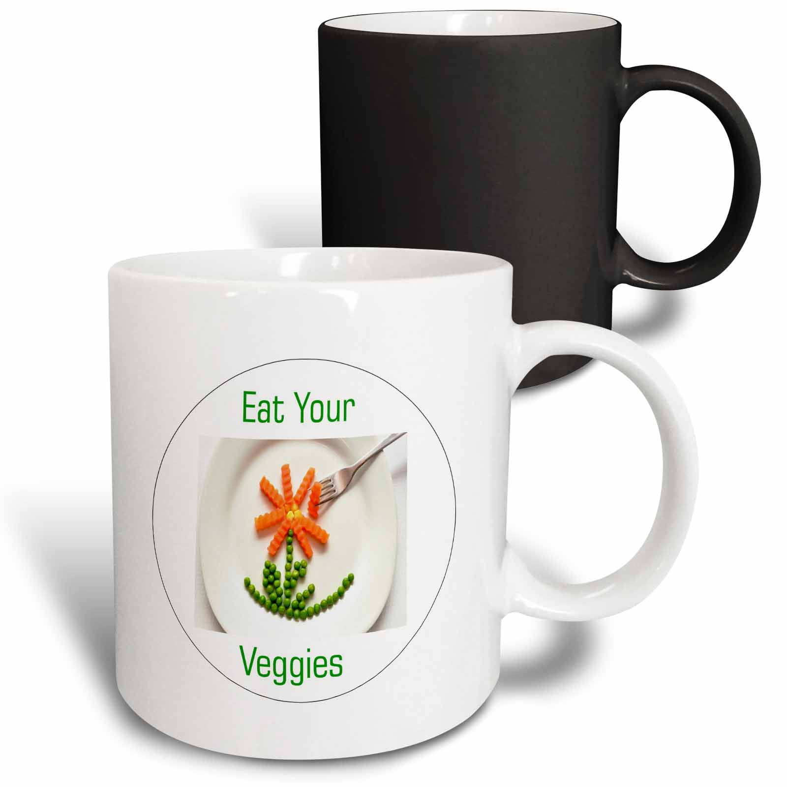 3drose, Print of Peas and Carrots Shape of Flower with Message, 11oz ...