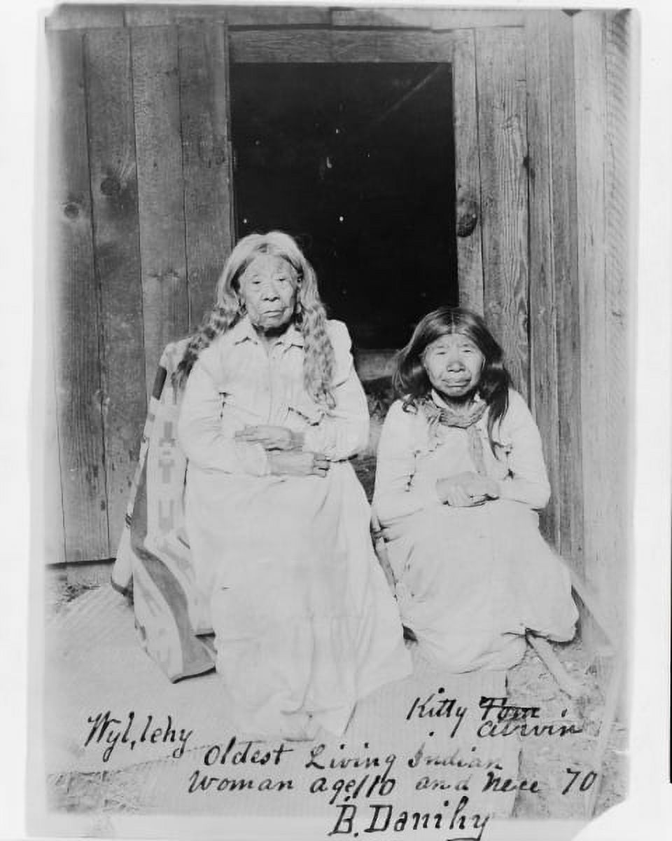 Print: Oldest Living Indian Woman Age 110 And Niece 70 - Walmart.com