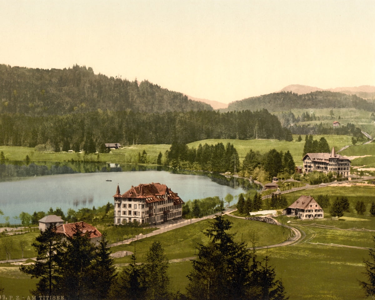 Print: On The Lake, Titisee, Black Forest, Baden, Germany, circa 1890 ...