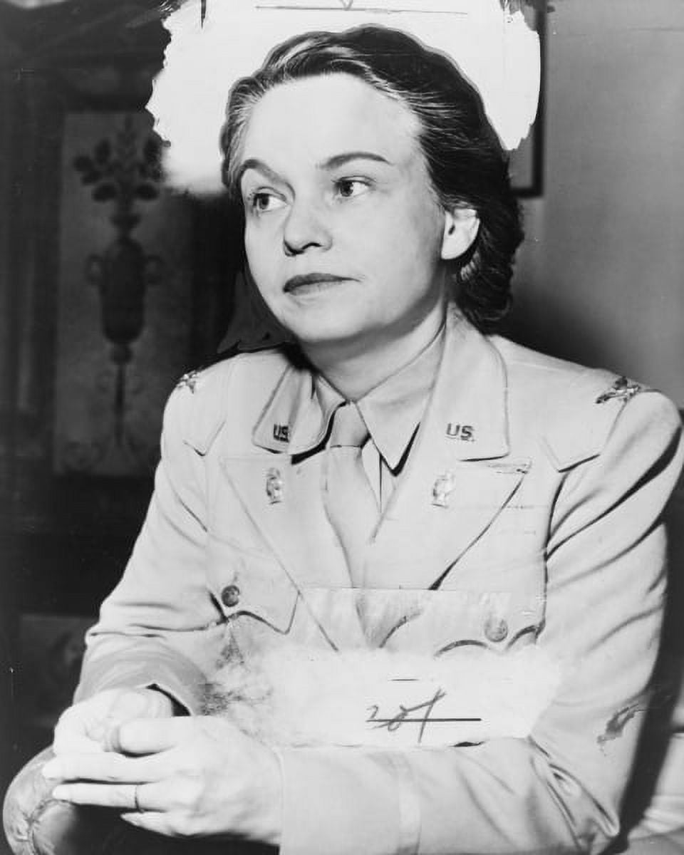 Print: Oveta Culp Hobby, Half-Length Portrait, Seated, Facing Left ...