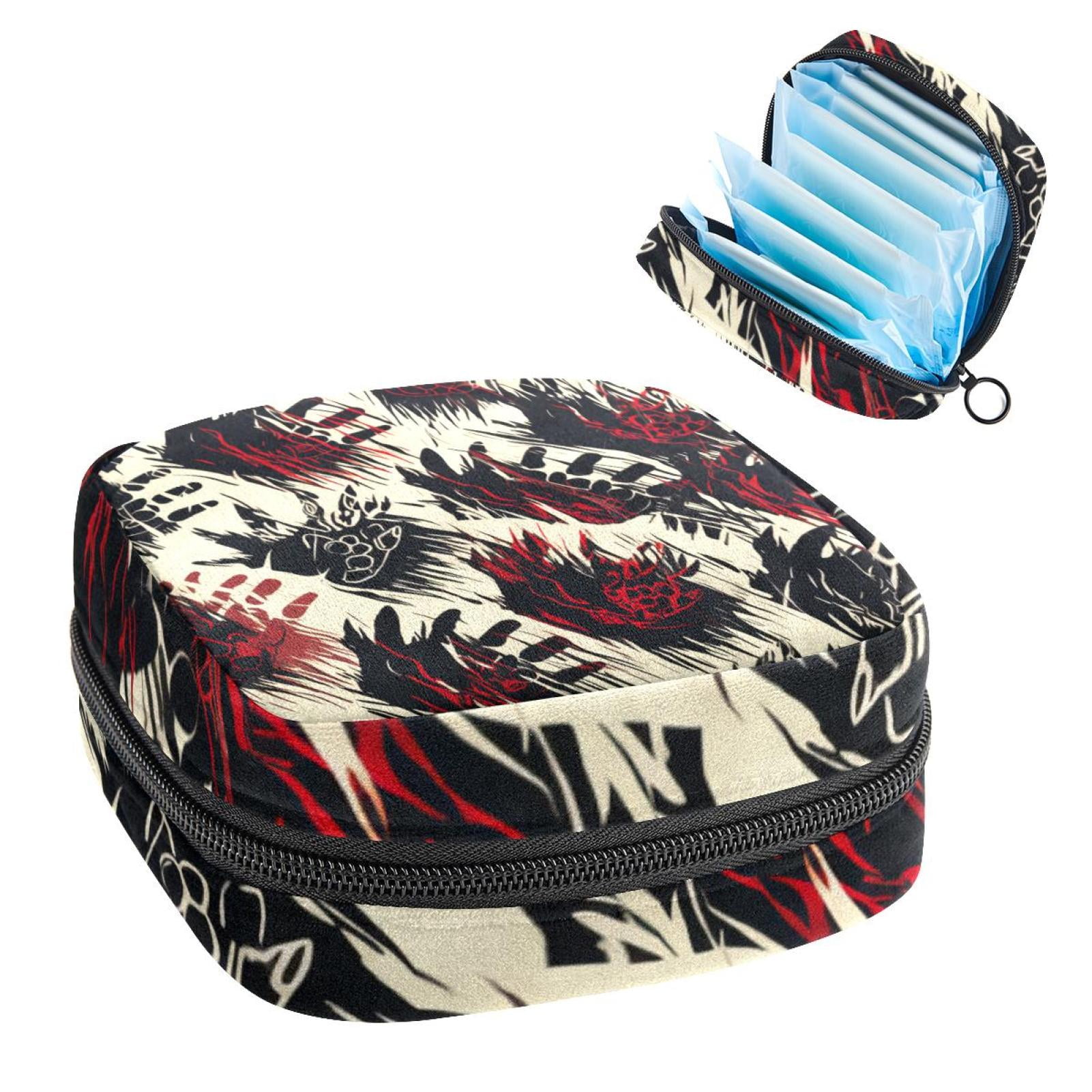 Print Pad Bag Storage Organizer Pouch for Menstrual Hygiene Products ...