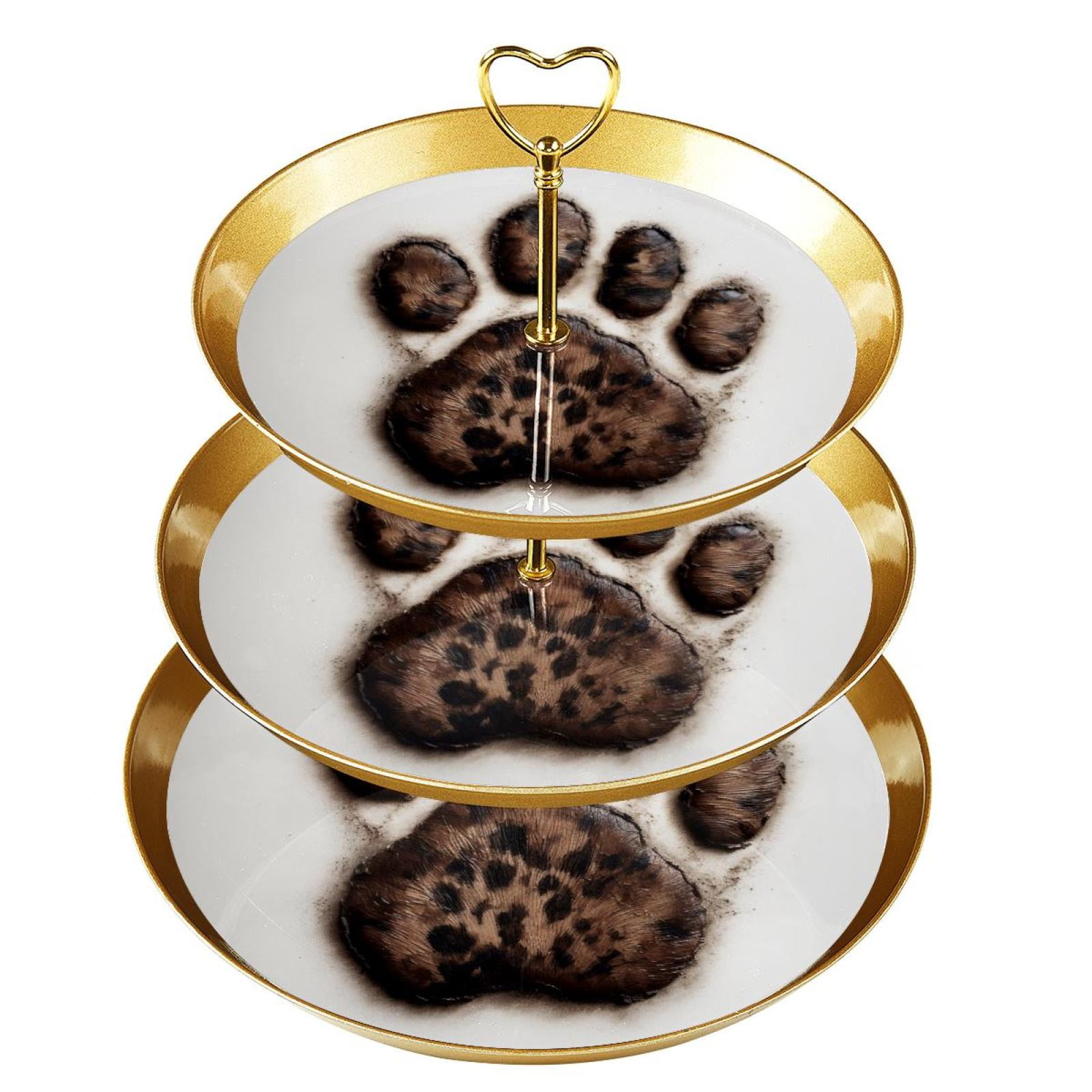 Print Plastic Discs Dessert Table Holder with Iron Pillars - Elegant ...