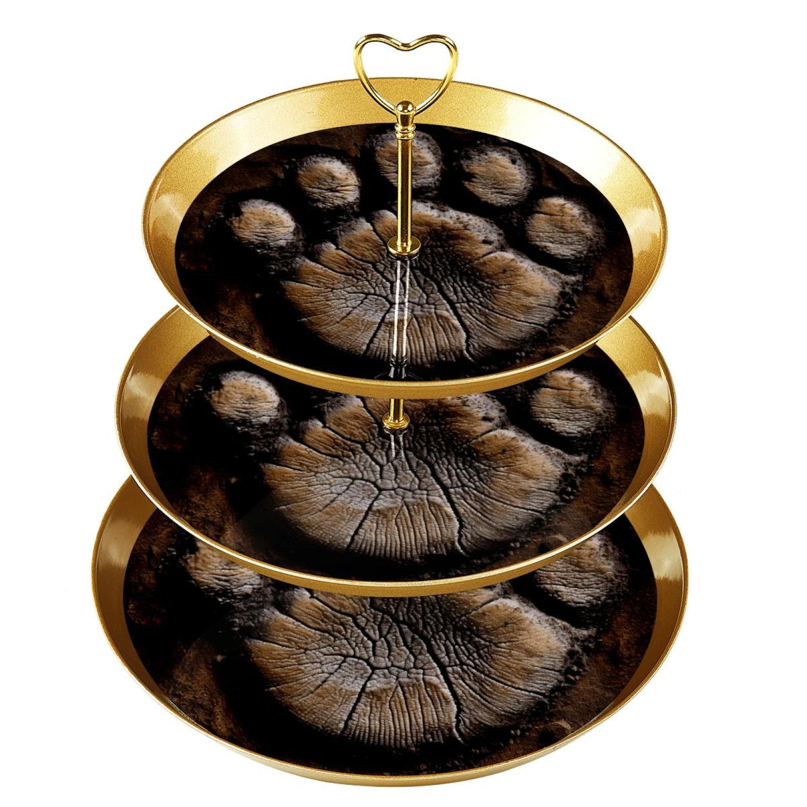 Print Plastic Discs Dessert Table Holder with Iron Pillars - Elegant ...