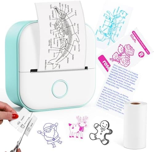 Print Pods Mini Printer - Sticker Printer Mini Thermal Inkless Sticker ...