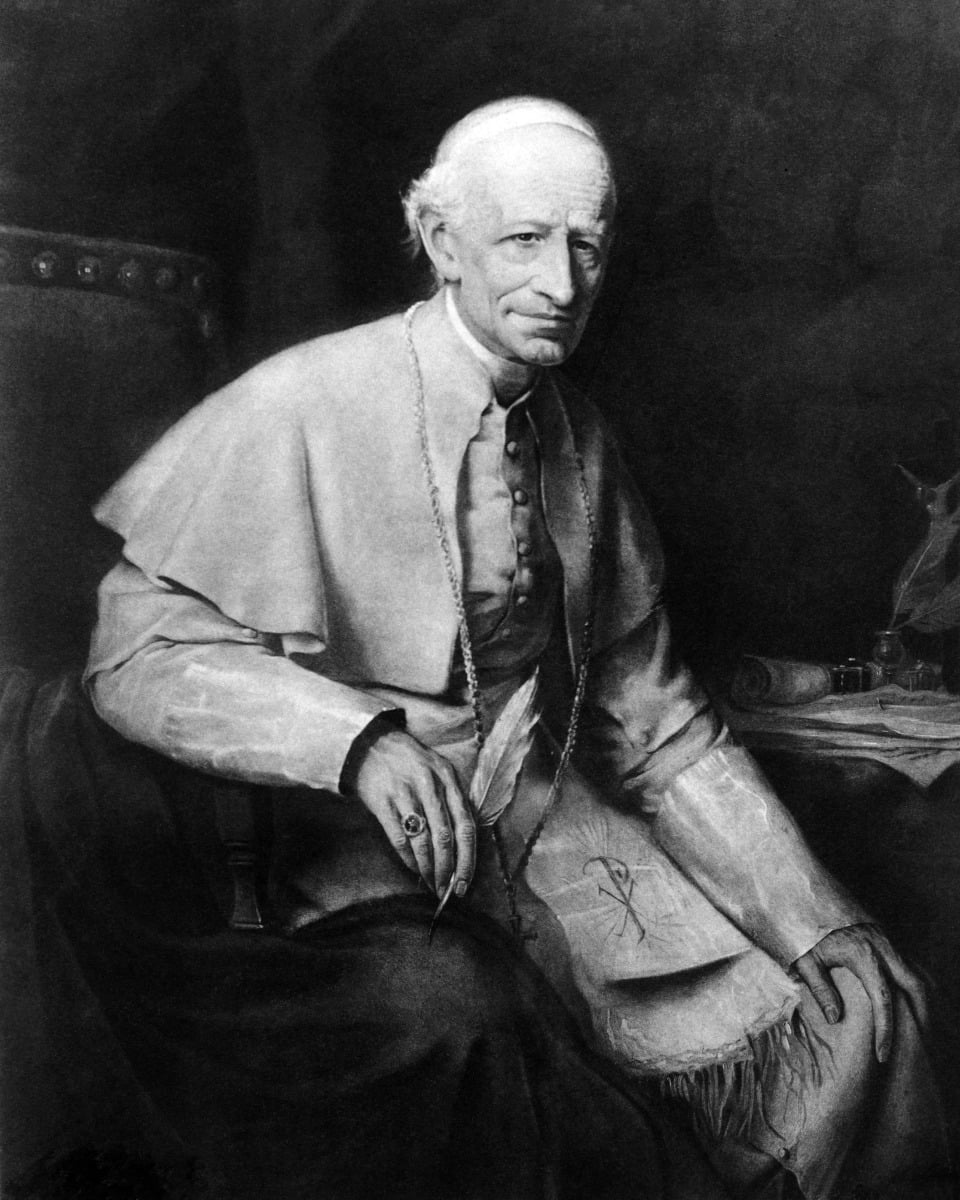 Print: Pope Leo XIII, Three-Quarter Length Portrait, Seated, Facing ...