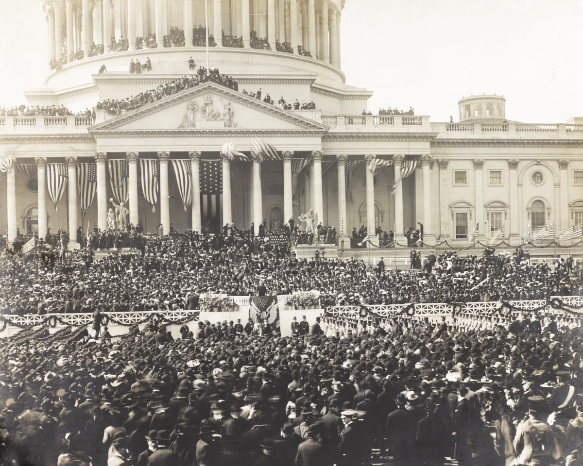 Print: President Theodore Roosevelt Speaking At His Inauguration, 1905 ...