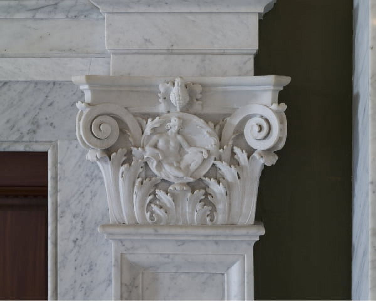 Print: Printers' Marks+columns. Detail Of Column Capital. Library Of ...