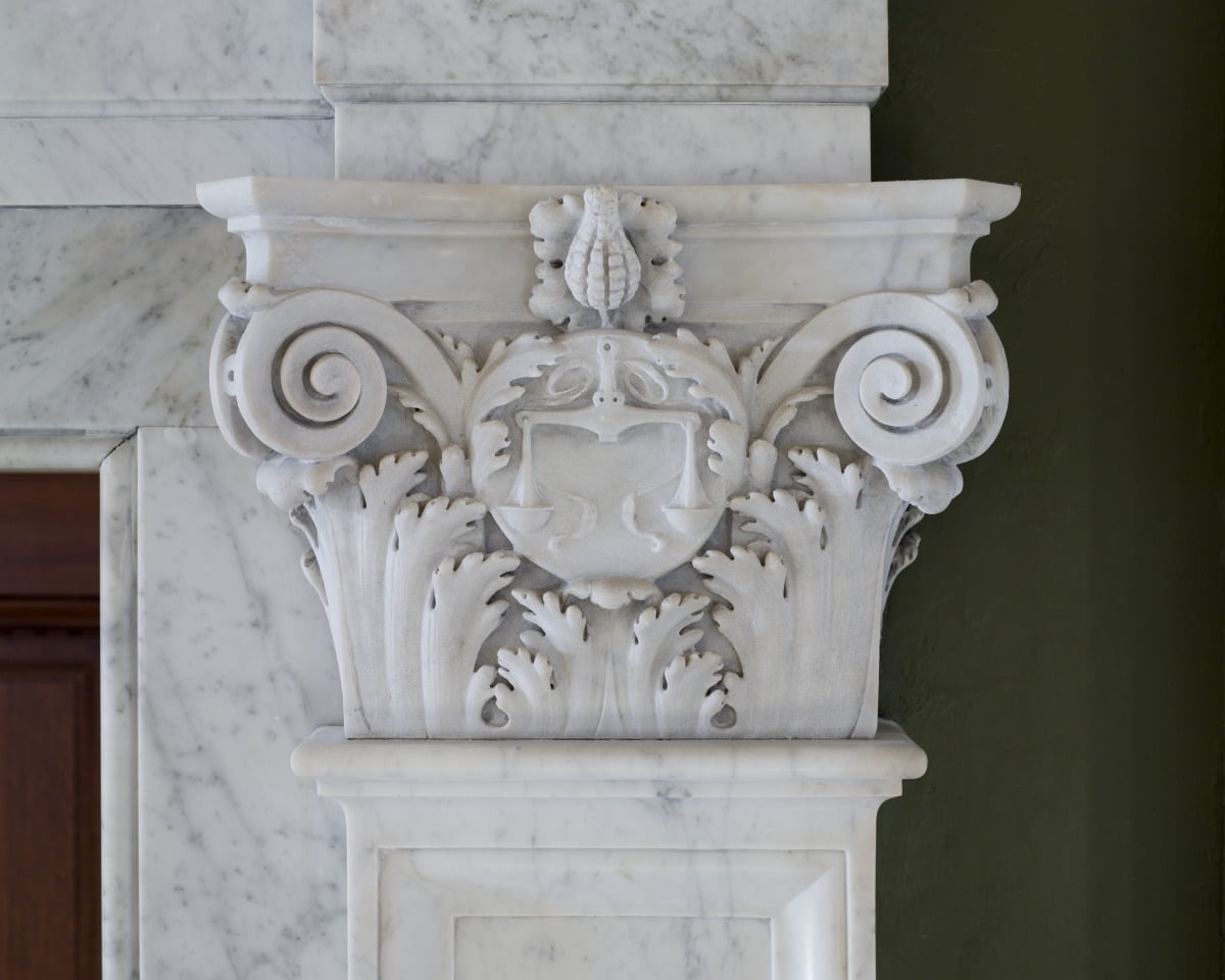 Print: Printers' Marks+columns. Detail Of Column Capital. Library Of ...
