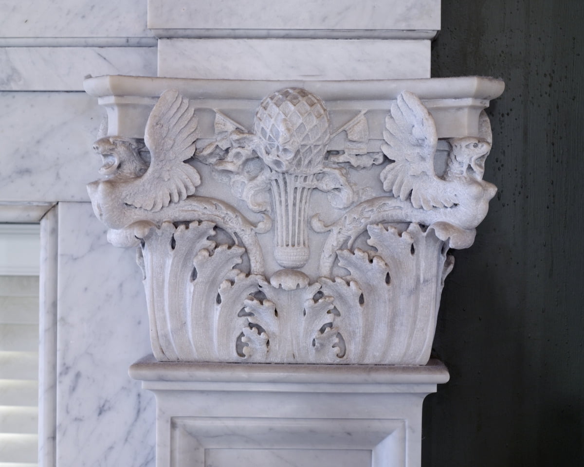 Print: Printers' Marks+columns. Detail Of Column Capital. Library Of ...
