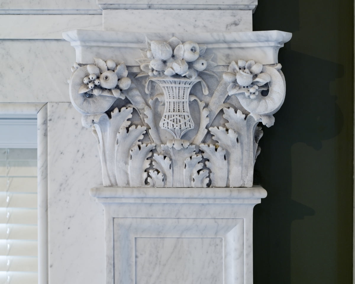 Print: Printers' Marks+columns. Detail Of Column Capital. Library Of ...