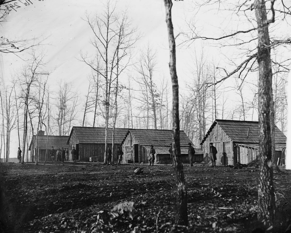 Print: Rappahannock Station, Va. Quarters Of Field And Staff Officers ...