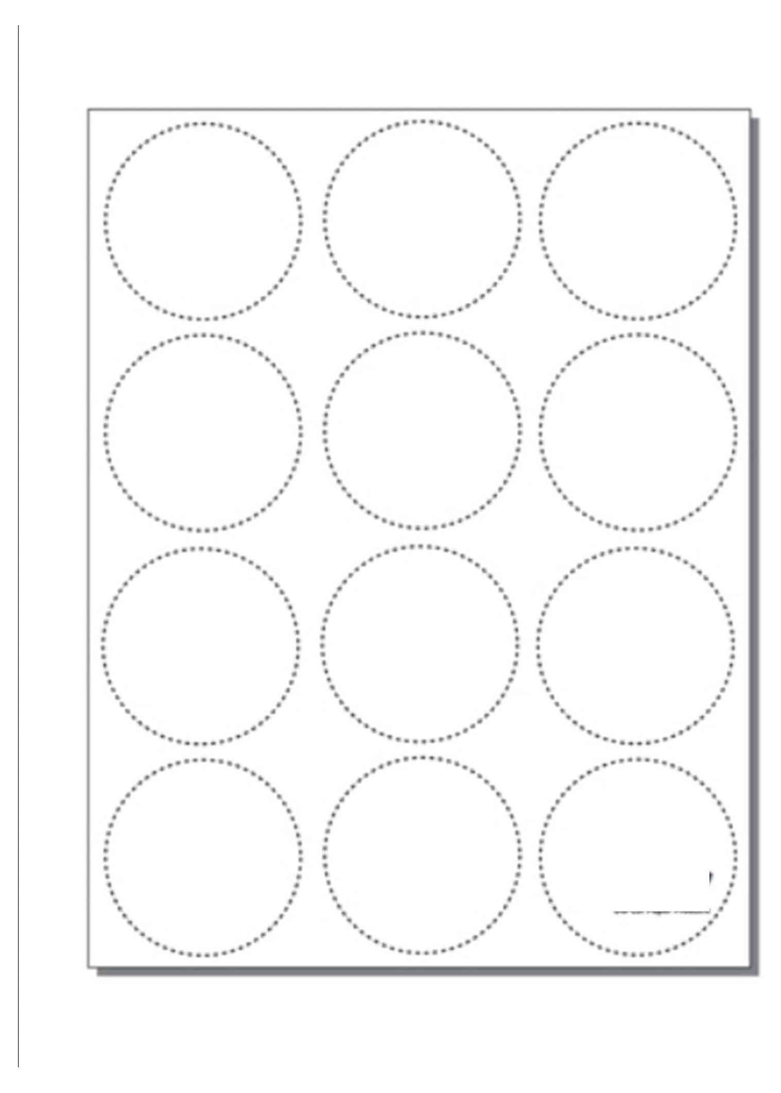 Print-Ready 2-1/4" Diameter Circle-Perforated Button Blanks, 12-UP on 8 ...