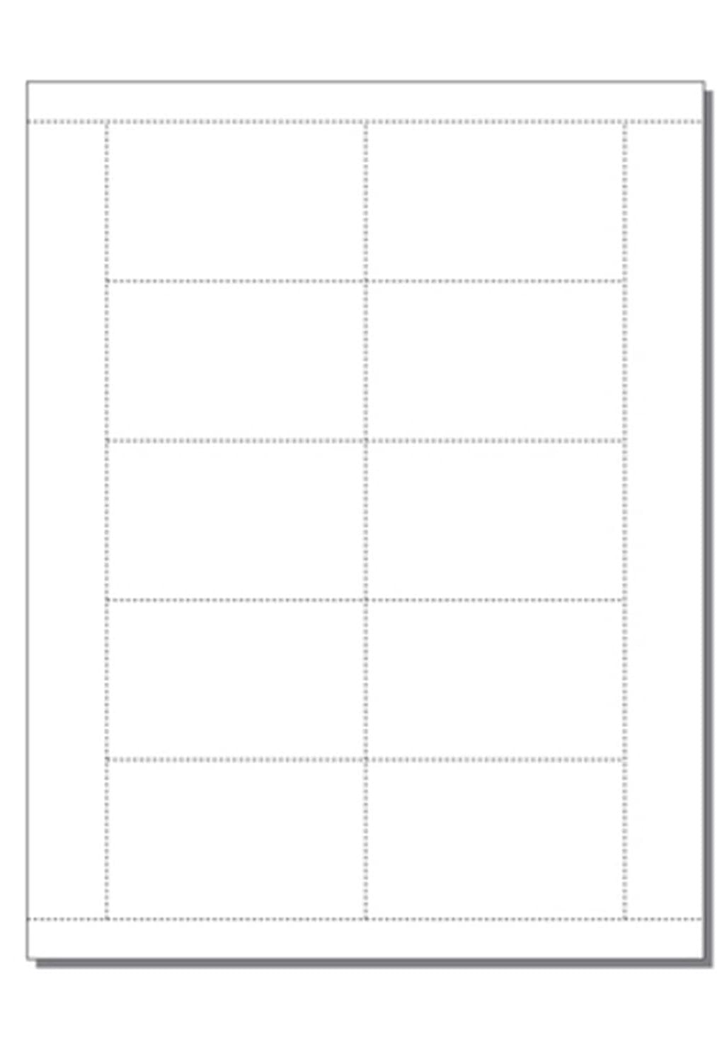 Print-Ready Business Cards (2" x 3-1/4"), 10-UP, Perfed for Separation ...