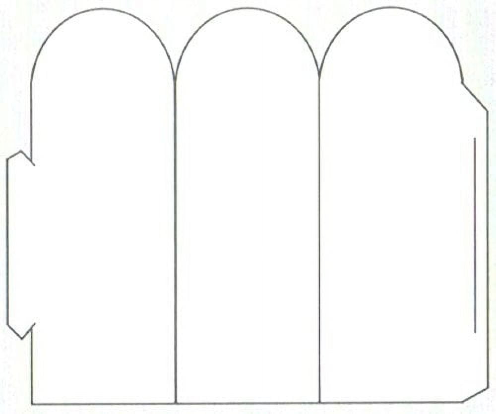 Print-Ready Die-Cut Table Tent, Tri-Fold w Arch (3-1/4