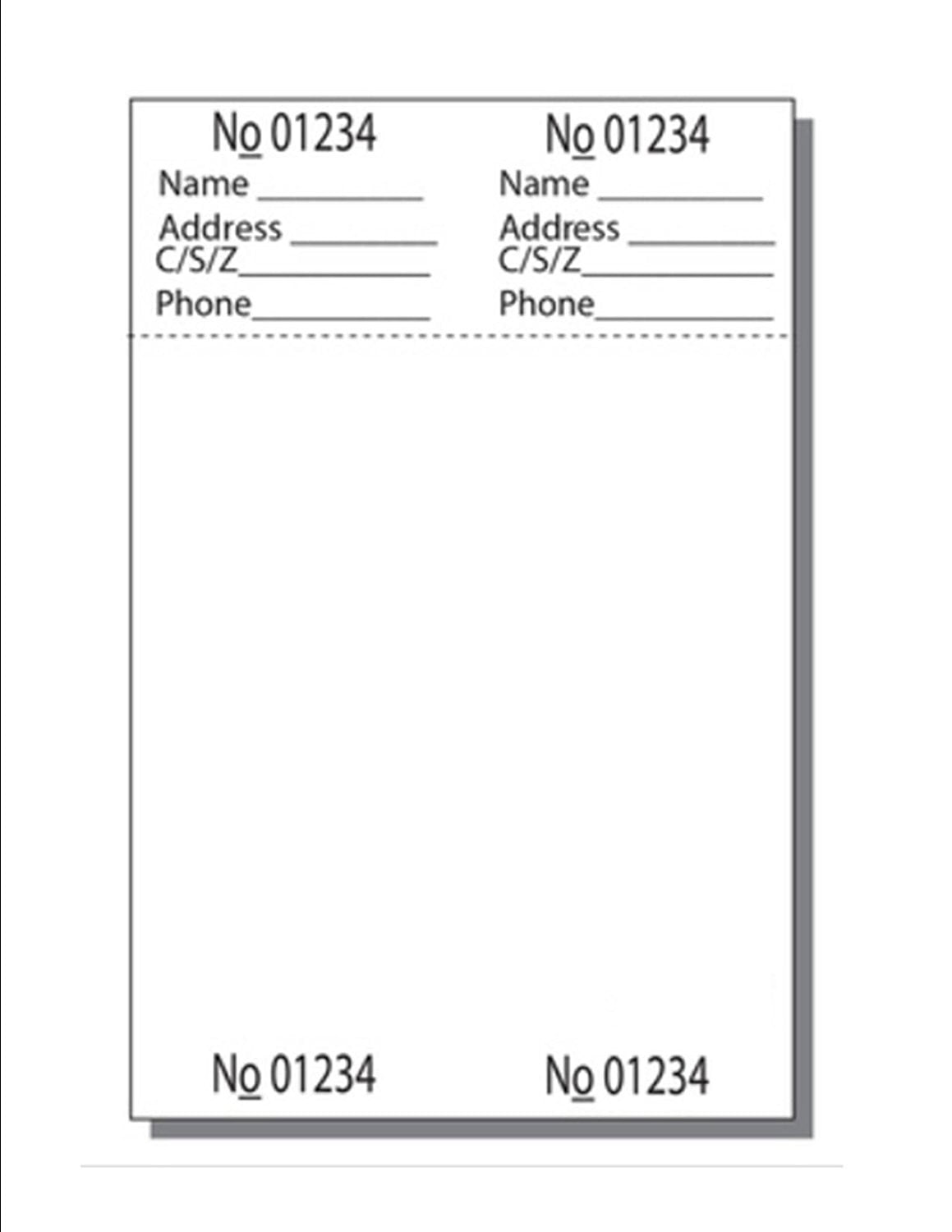 Print-Ready Numbered Ticket Sheets, 4-1/4" x 6-1/2", 2 Tickets Per ...