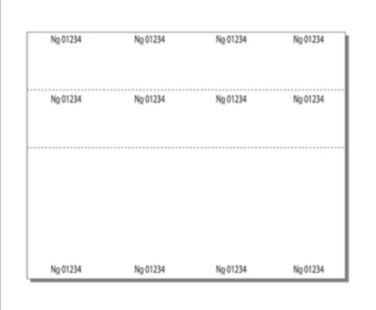 Print-Ready Numbered Ticket Sheets, 8-1/2" x 11", 1,000 Tickets ...