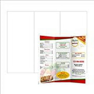 Print-Ready Tri-Fold Sheet (No-Tear Waterproof), 3-2/3" x 8-1/2 ...