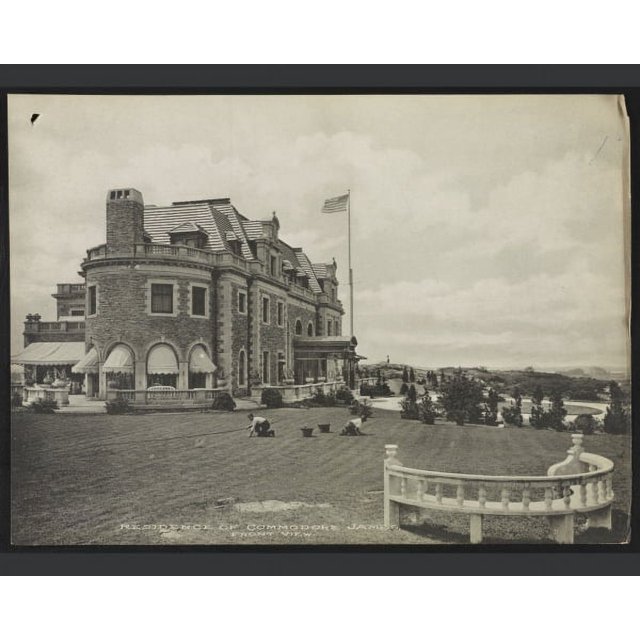 Print: Residence Of Commodore James, Front View, circa 1909 - Walmart.com