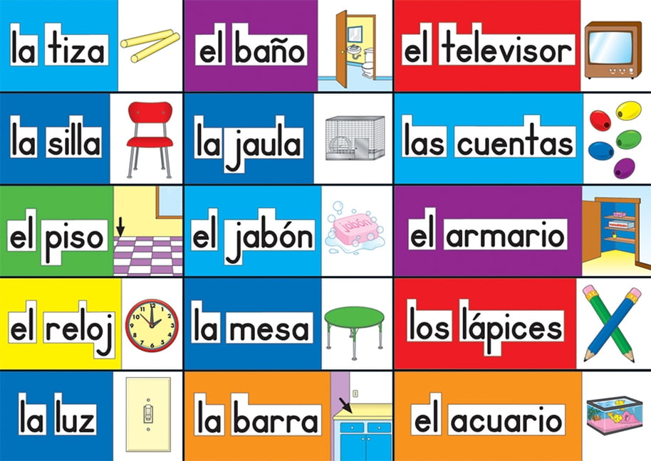 Print-Rich Classroom Labels: Spanish (Wallchart) - Walmart.com