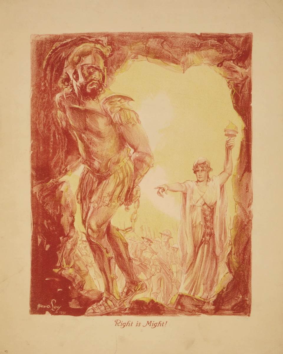 Print: Right Is Might, 1918 - Walmart.com