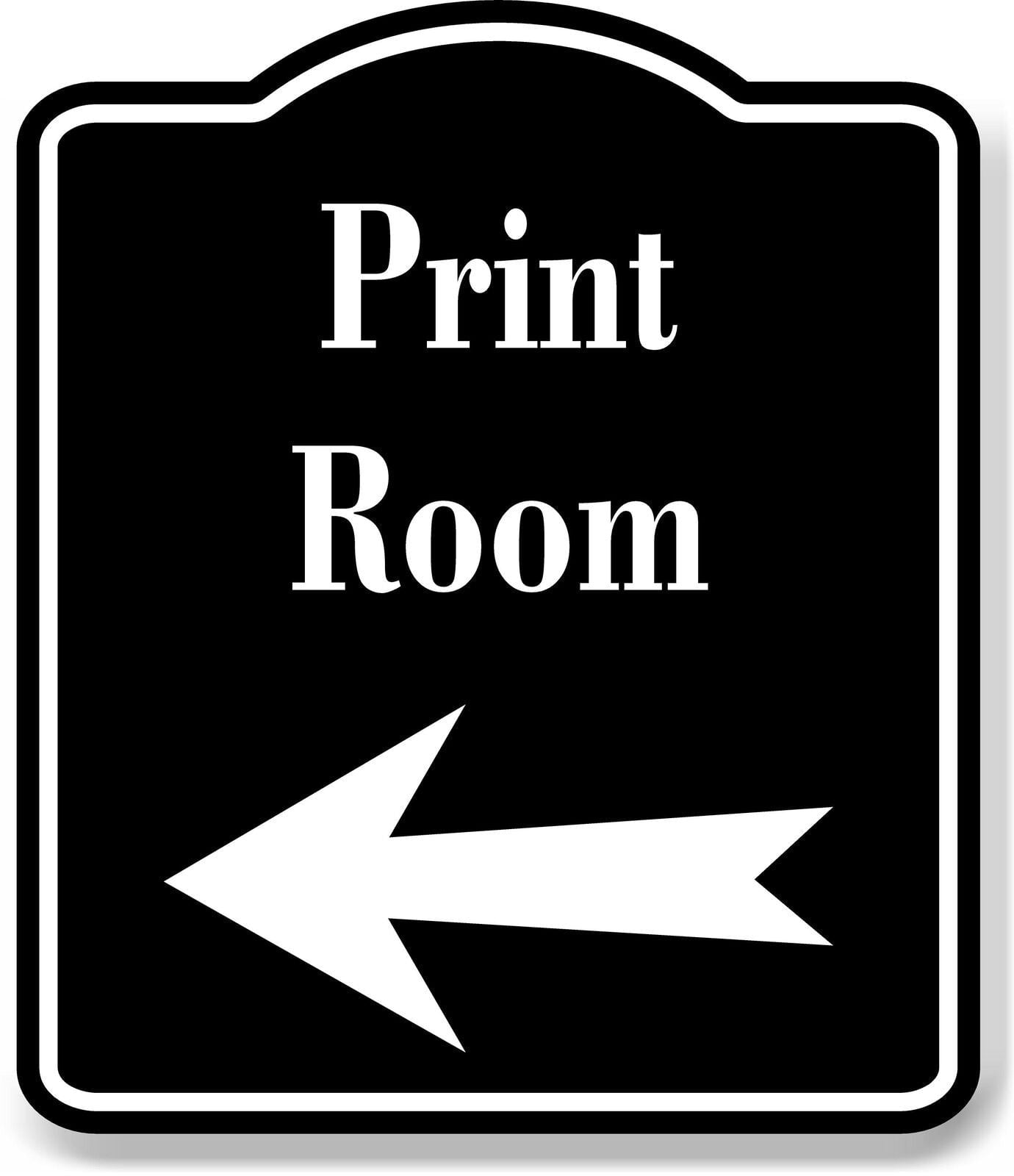 Print Room Left Arrow BLACK Aluminum Composite Sign, 15"x18" - Walmart.com