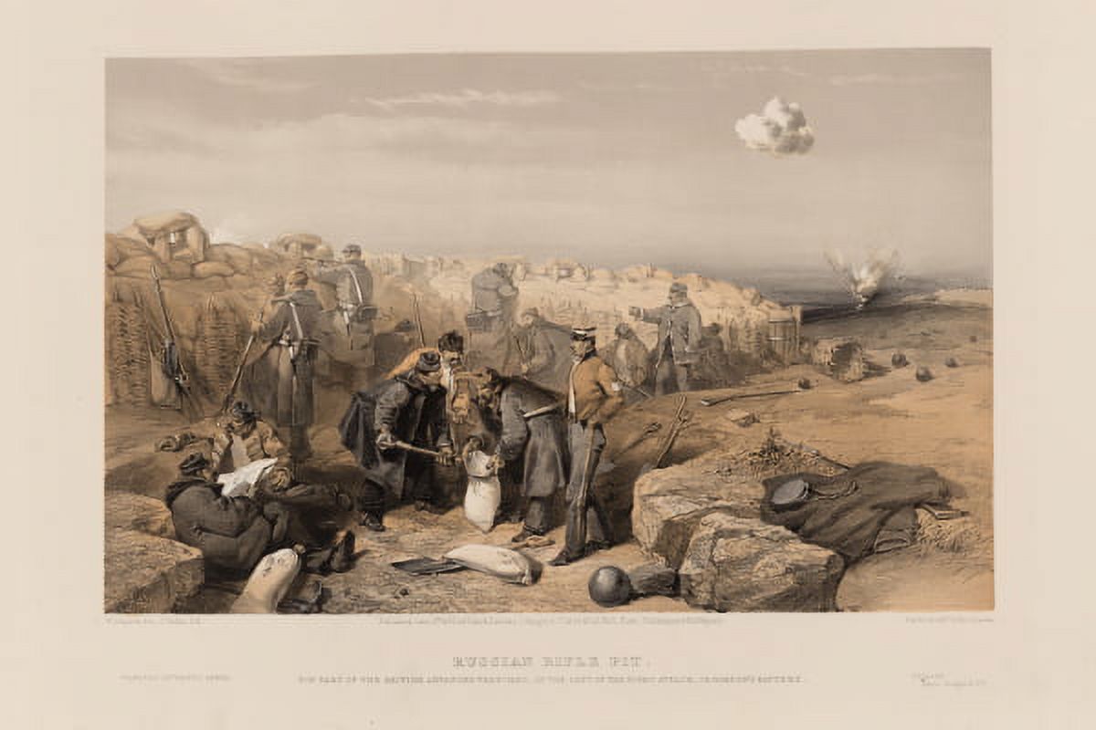 Print: Russian Rifle Pit - Now Part Of The British Advanced Trenches ...