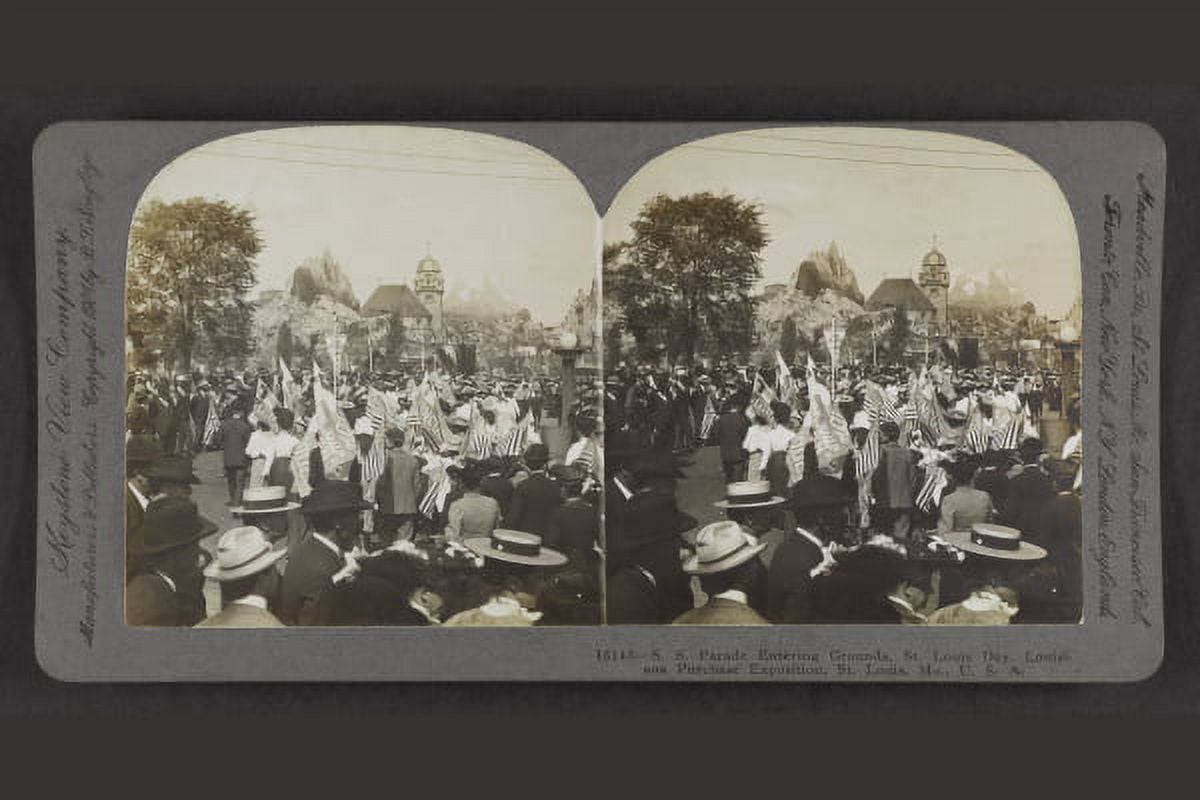 Print: S. S. i.e., Sunday School Parade Entering Grounds, St. Louis Day ...