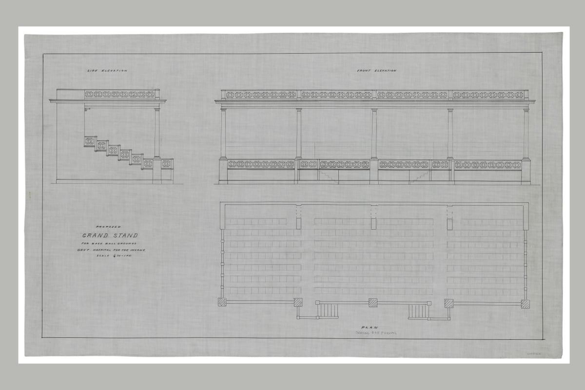 Print: Saint Elizabeths Hospital, Washington, D.C. Grandstand. Plan ...