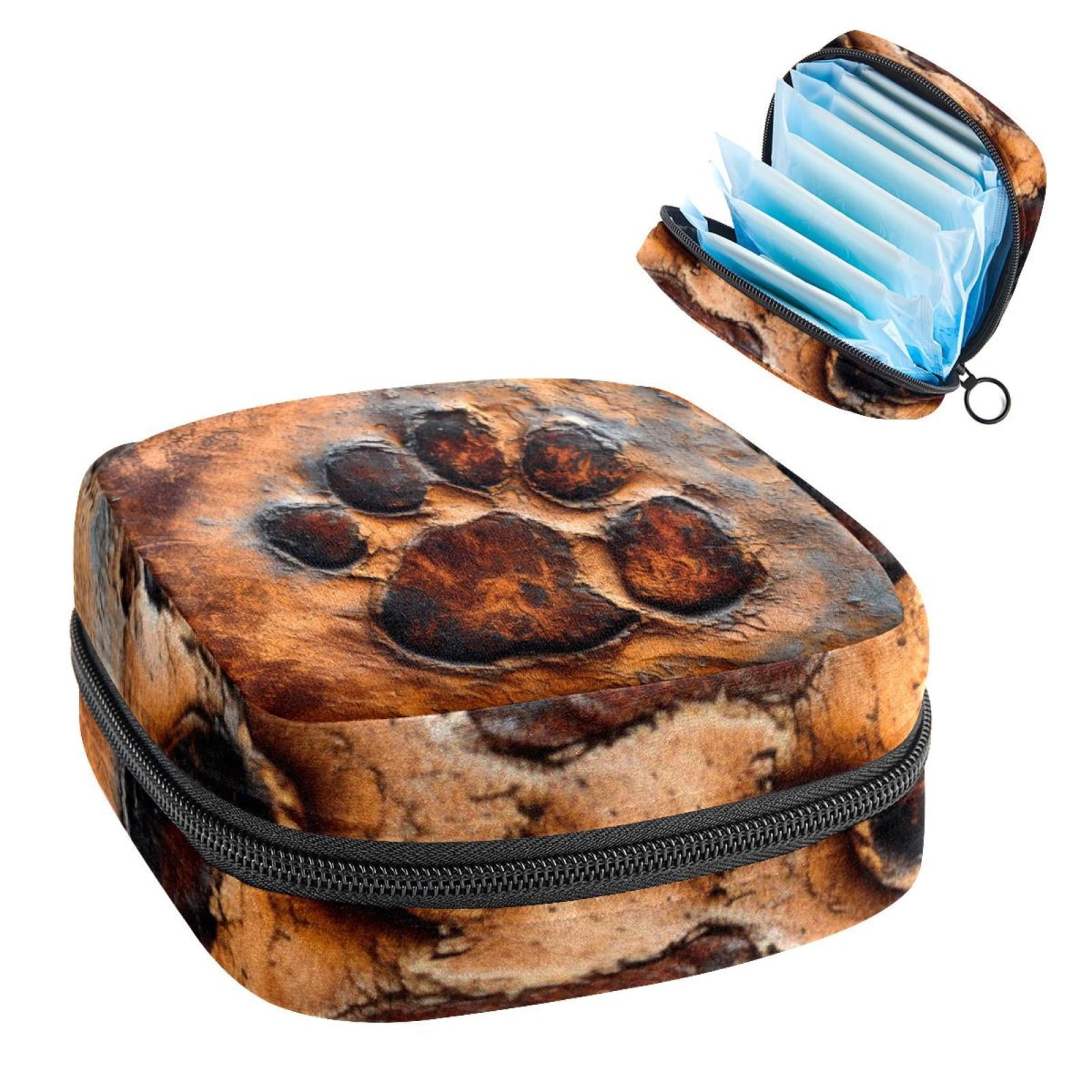 Print Sanitary Napkin Bag Pouch with Zipper, Period Purse Large Pouch ...