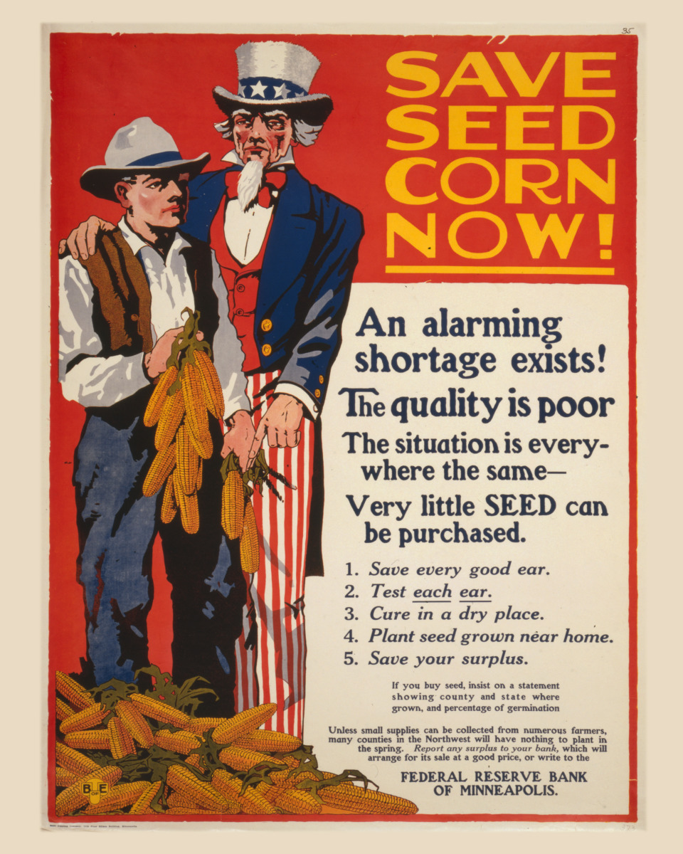 Print: Save Seed Corn Now! World War I Poster, 1917 - Walmart.com