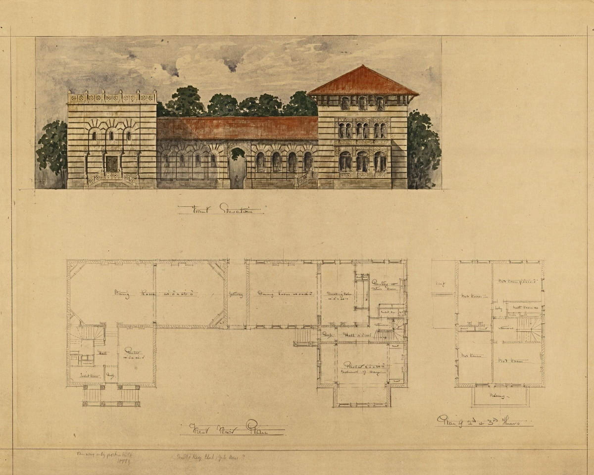 Print: Scroll And Key Society Building, Yale University (New Haven ...