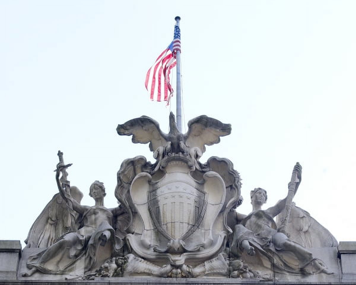 Print: Sculpture Symbols Of Government At Alexander Hamilton U.S ...