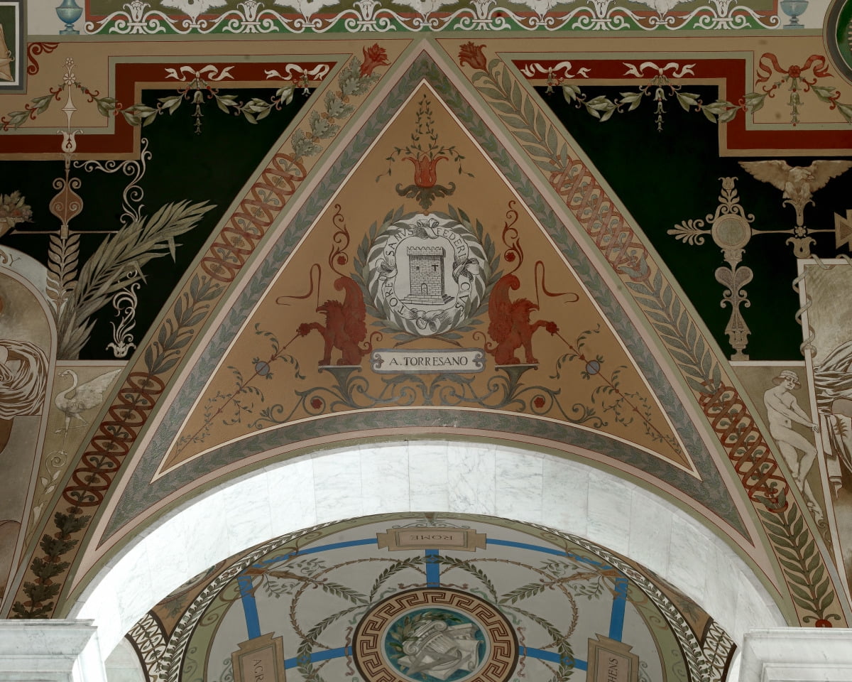 Print: Second Floor Corridor. Printers' Marks+columns. Printer's Mark ...