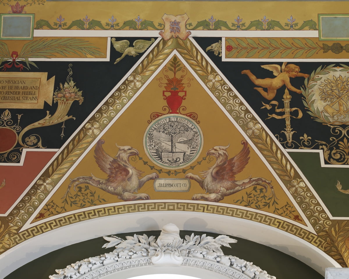 Print: Second Floor Corridor. Printers' Marks+columns. Printer's Mark ...