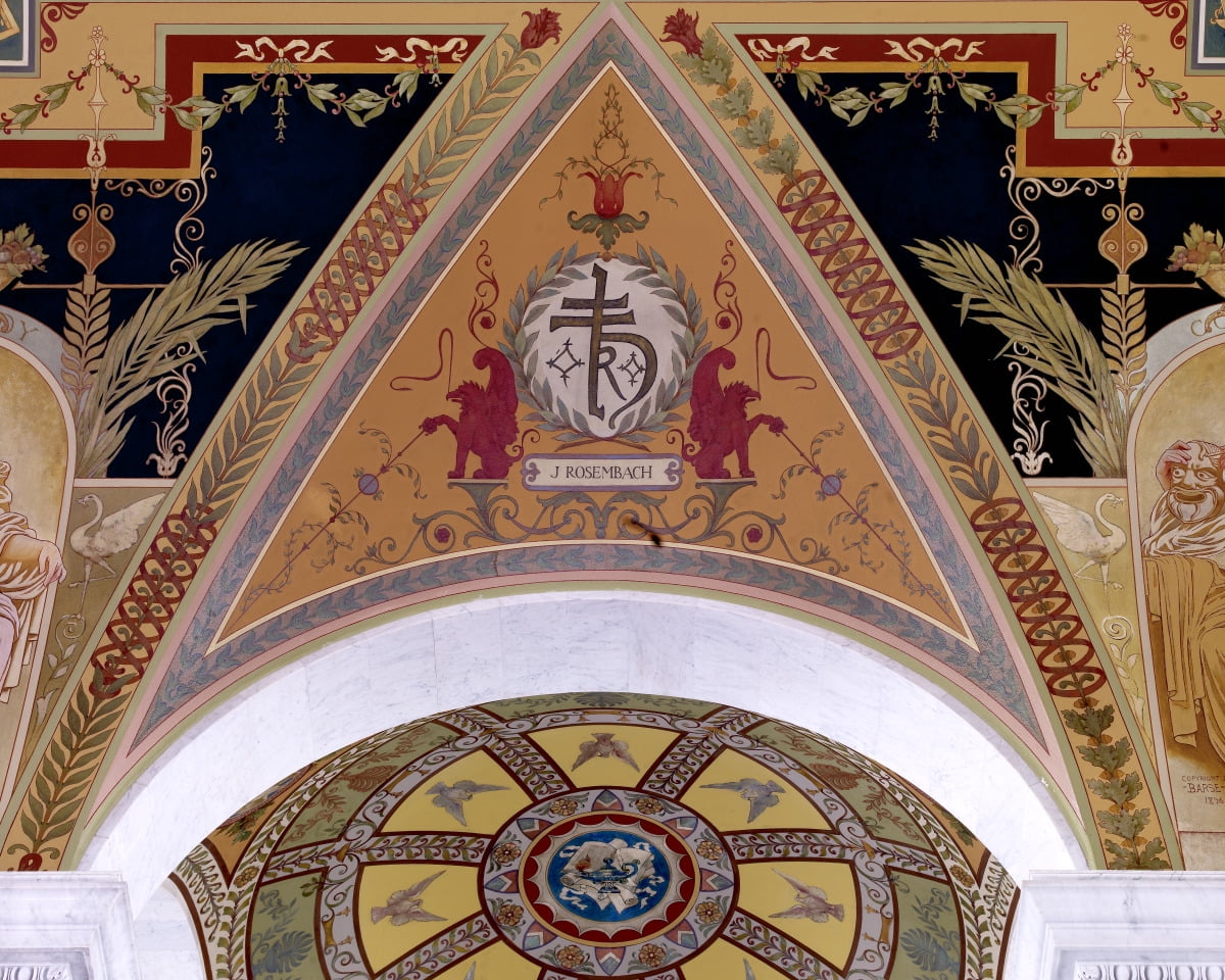 Print: Second Floor Corridor. Printers' Marks+columns. Printer's Mark ...