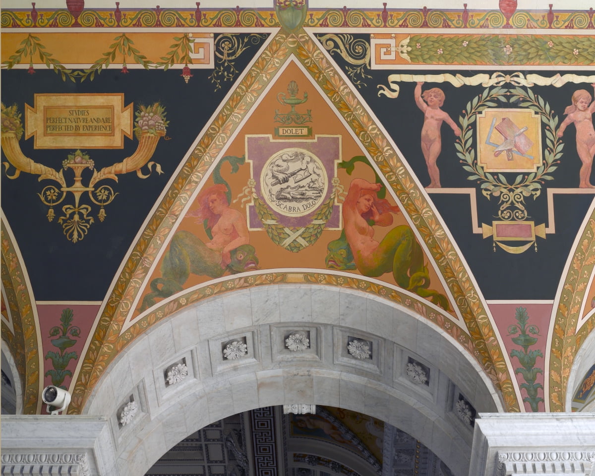 Print: Second Floor Corridor. Printers' Marks+columns. Printer's Mark ...