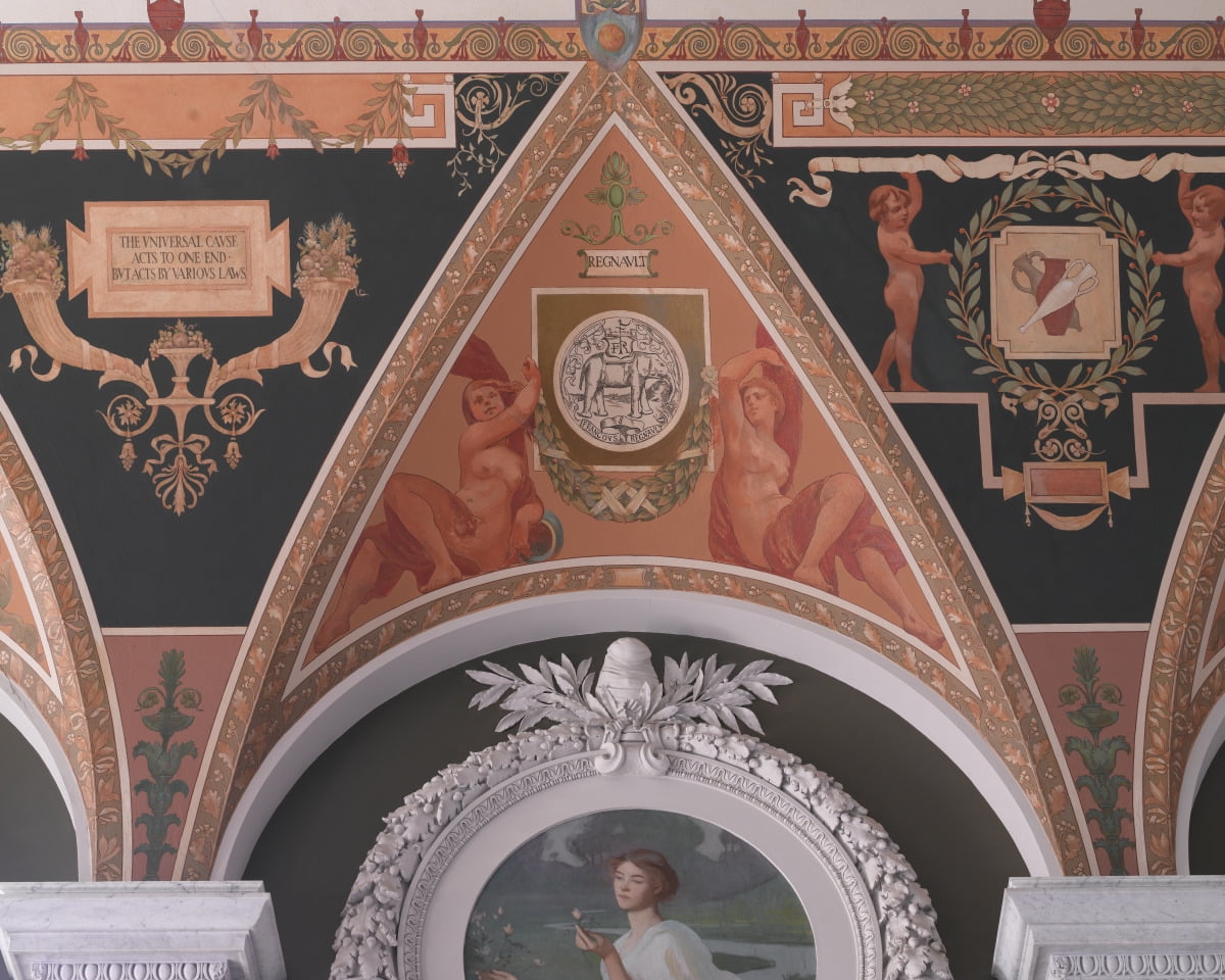 Print: Second Floor Corridor. Printers' Marks+columns. Printer's Mark ...