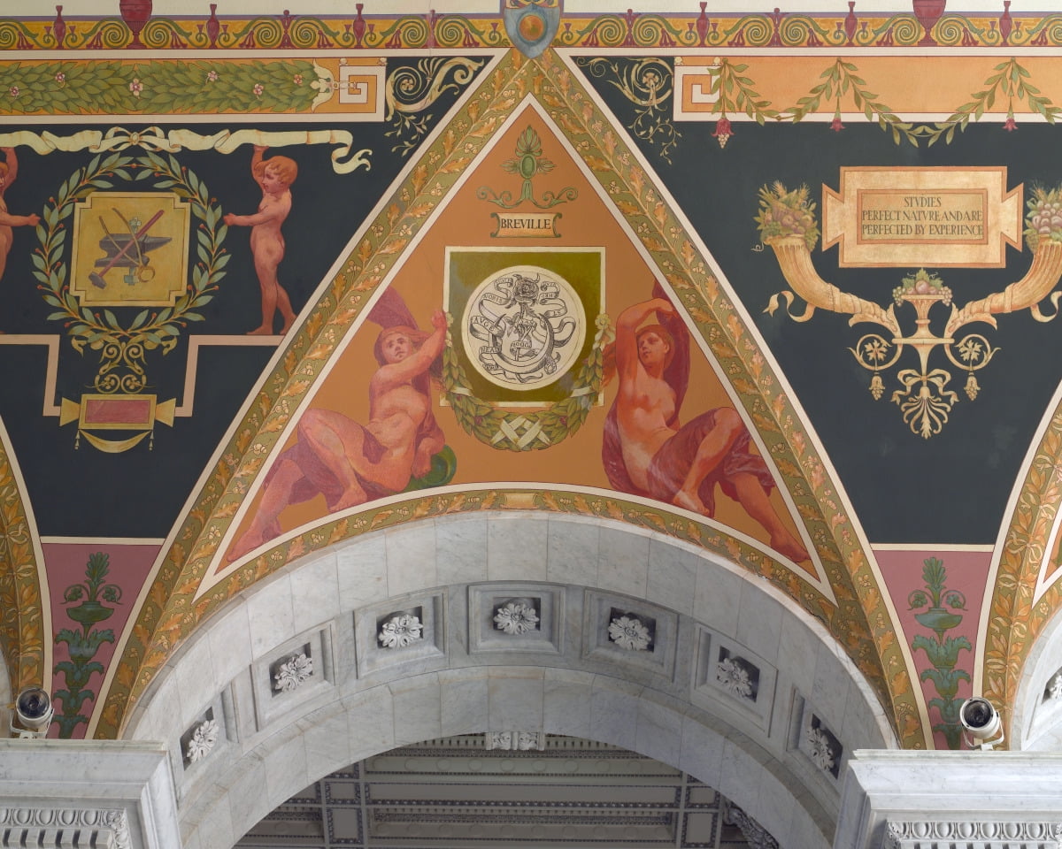 Print: Second Floor Corridor. Printers' Marks+columns. Printer's Mark ...