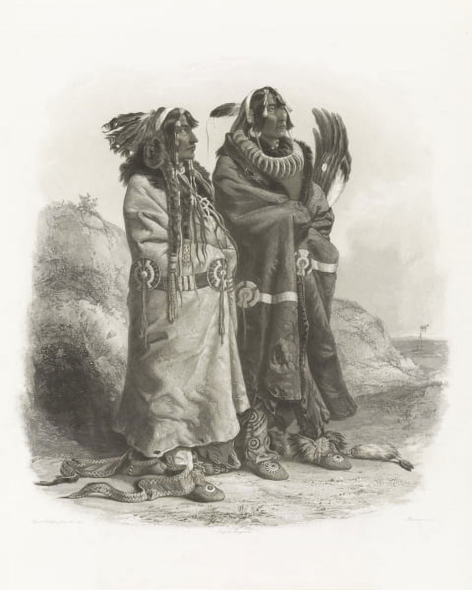Print: Sih-Chida & Mahchsi-Karehde - Mandan Indianer - Indiens Mandans ...