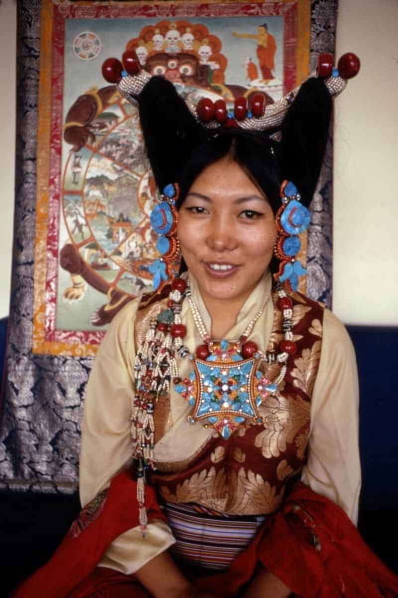 Print: Sikkimese Princess In Ceremonial Dress, 1971 - Walmart.com