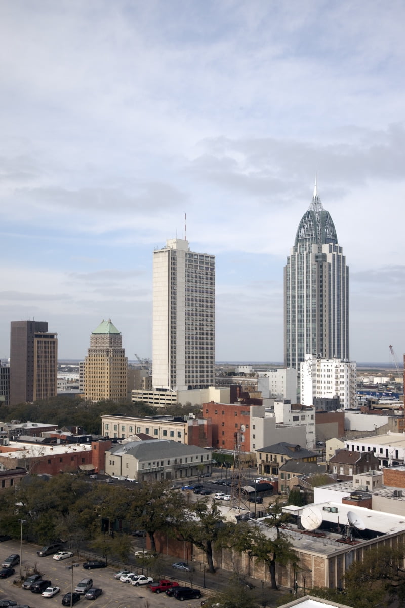 Print: Skyline View Of Mobile, Alabama, 2010 - Walmart.com