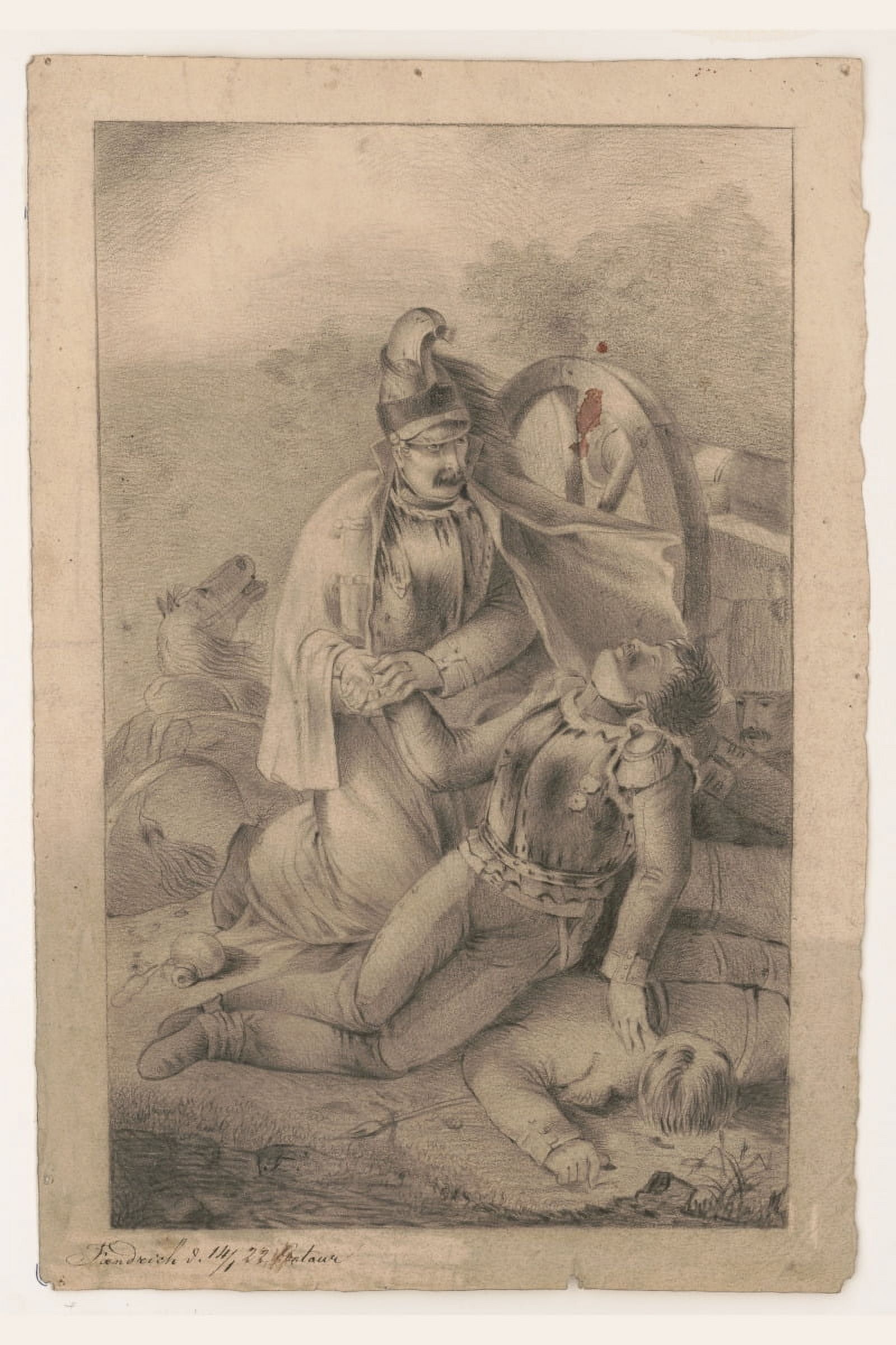 Print: Soldier Dying On The Battle Field - Walmart.com