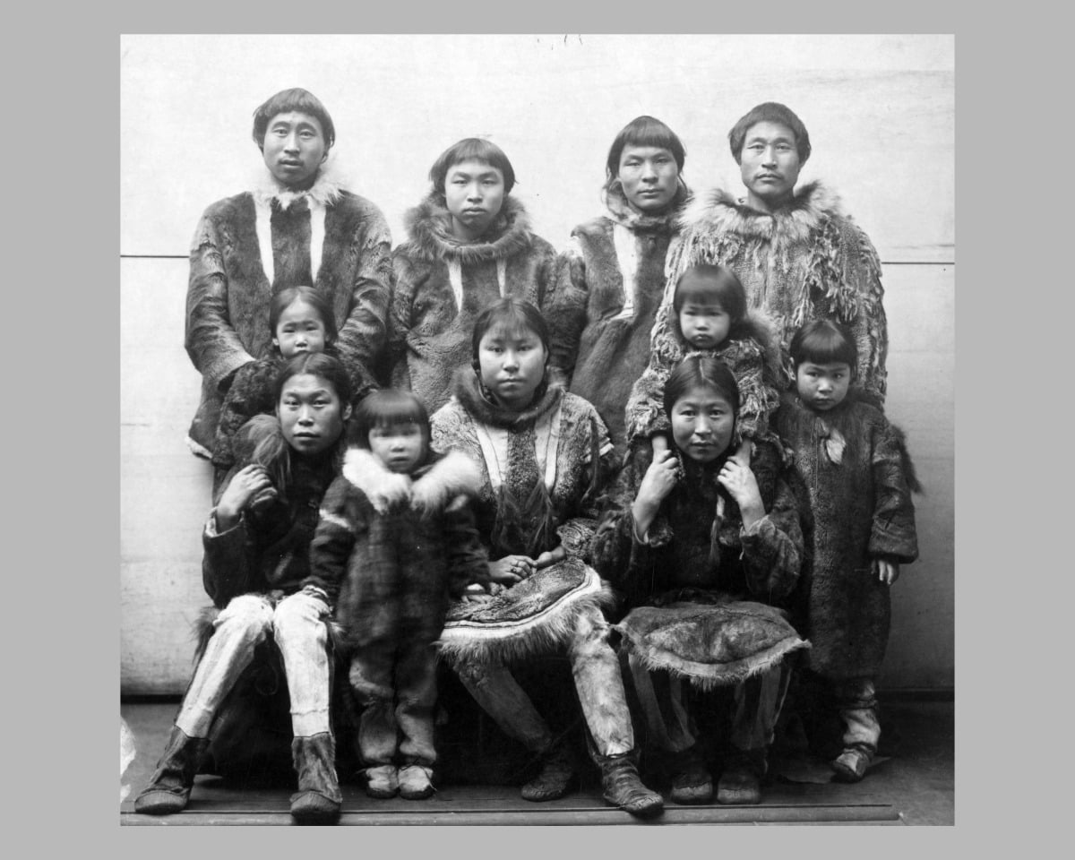Print: Some Of Our Eskimo Friends - Eskimos From Port Clarence Brought ...